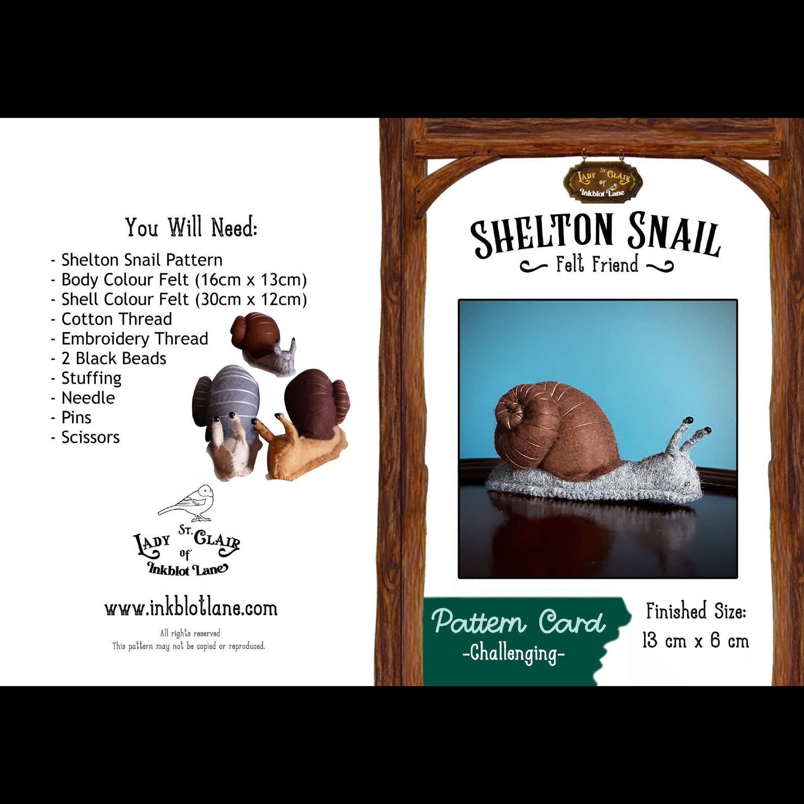 Shelton Snail Felt Friend SEWING PATTERN & Tutorial PDF Instant ...