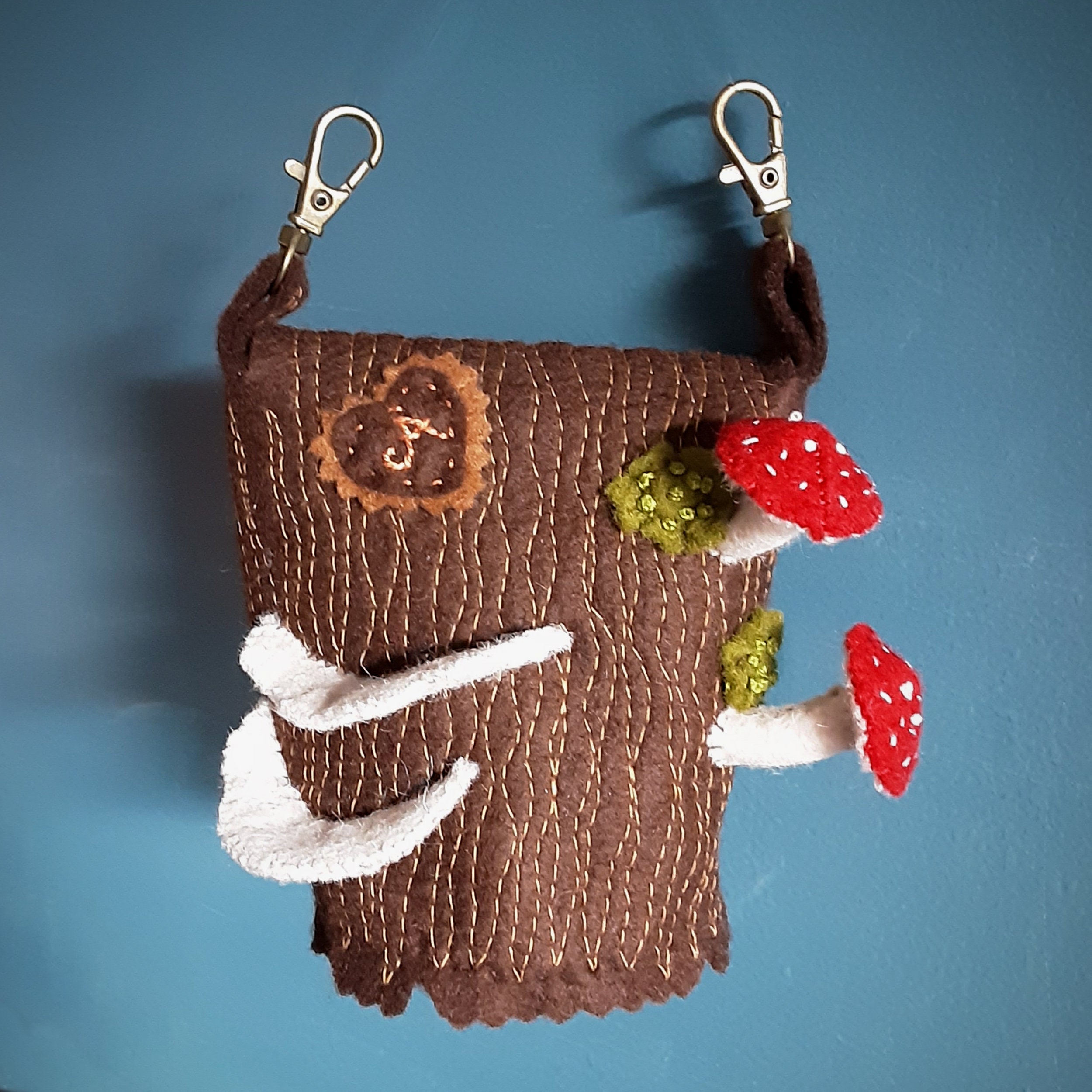 Woodland Log Felt Pouch SEWING PATTERN & Tutorial PDF Instant Download ...