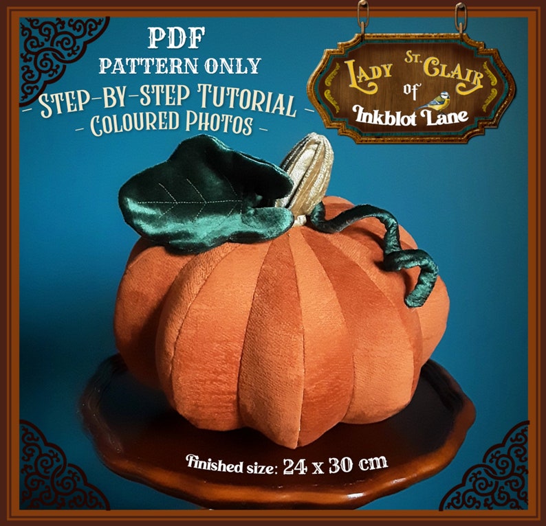 Realistic Pumpkin SEWING PATTERN & Tutorial PDF Instant Download - Lady ...