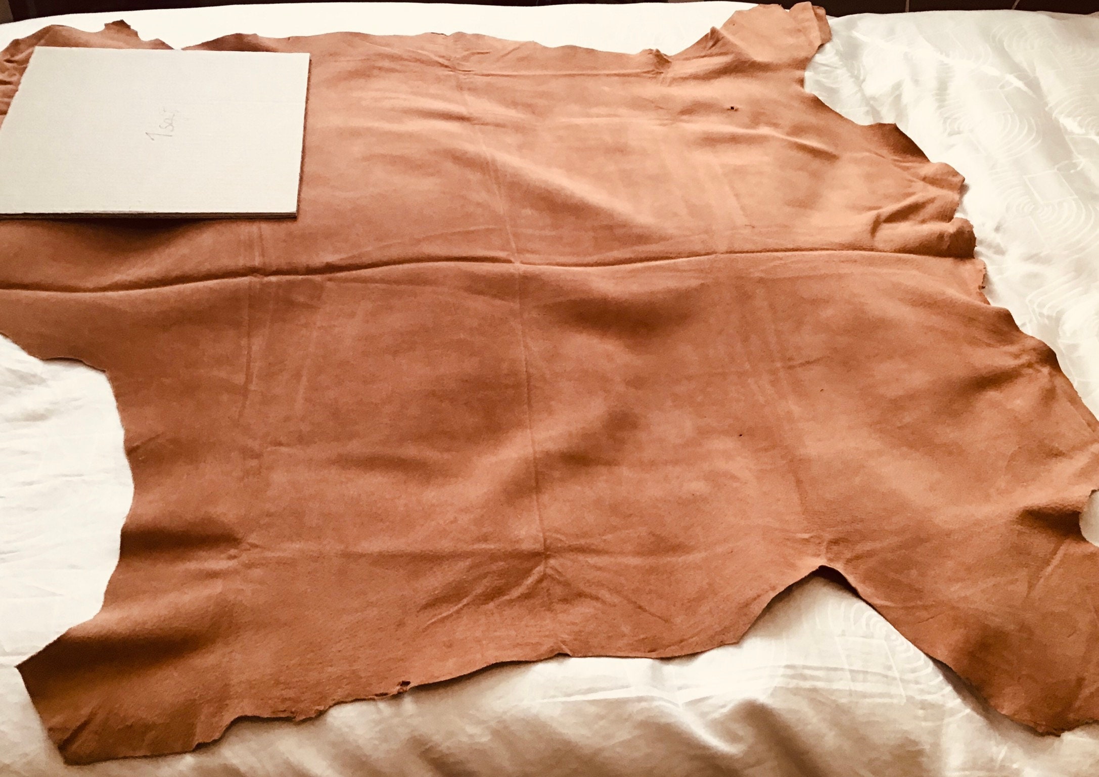 Large Pig Skin Leather Hide Burgundy /Red European Leather | Etsy