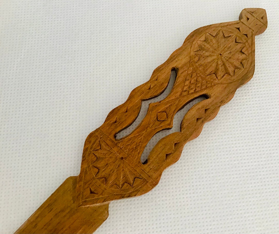 Carved Wood Letter Opener Collectable Hand Carved Wood - Etsy