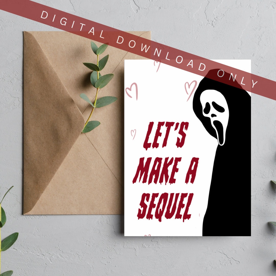 Ghostface Valentine's Day Card | Digital Download | Let's Make A Sequel ...