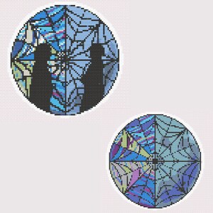 Wednesday Stained Glass Cross Stitch Set | 2 Patterns - Etsy