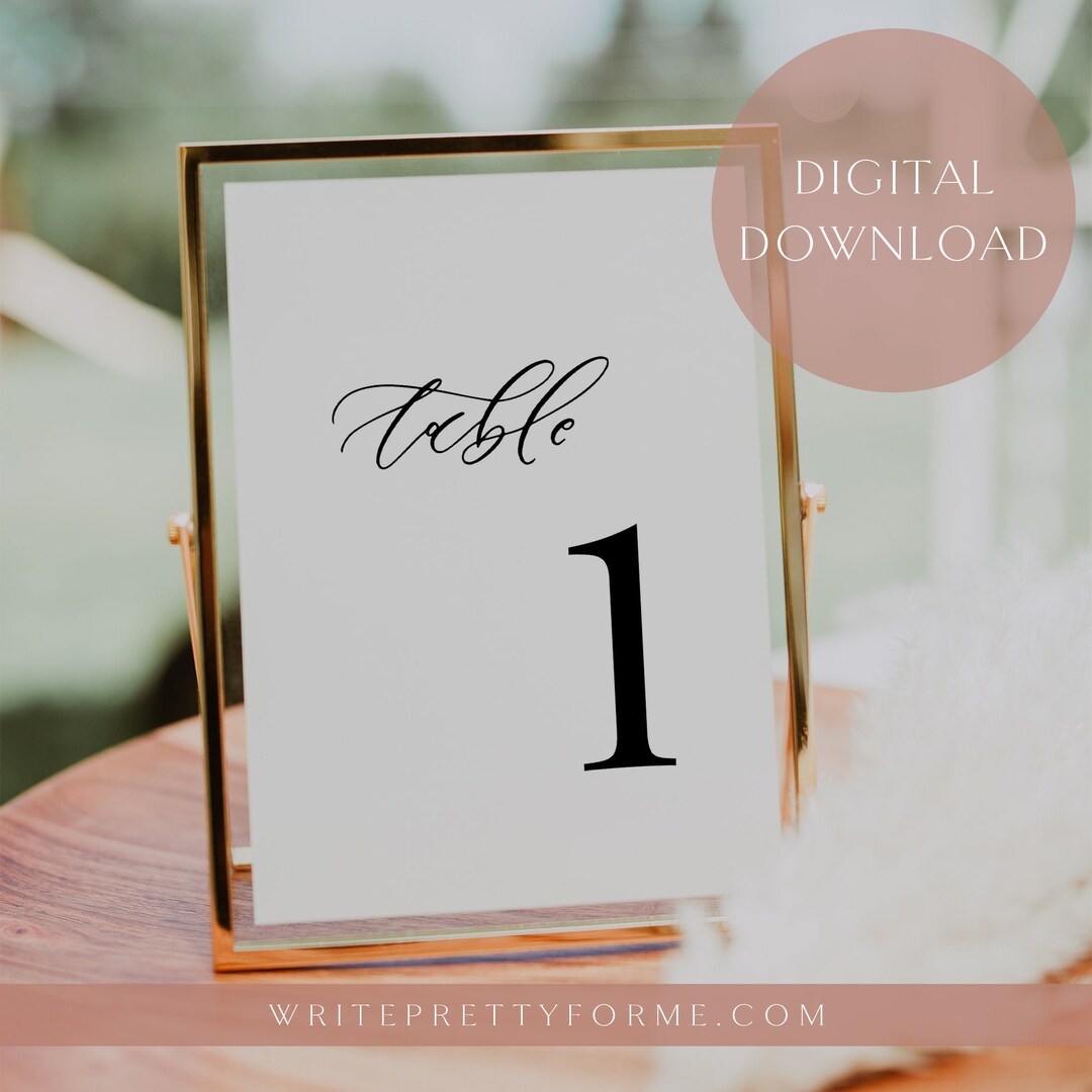 Table Numbers 1-30 | Printable Wedding Signs | Instant Download ...