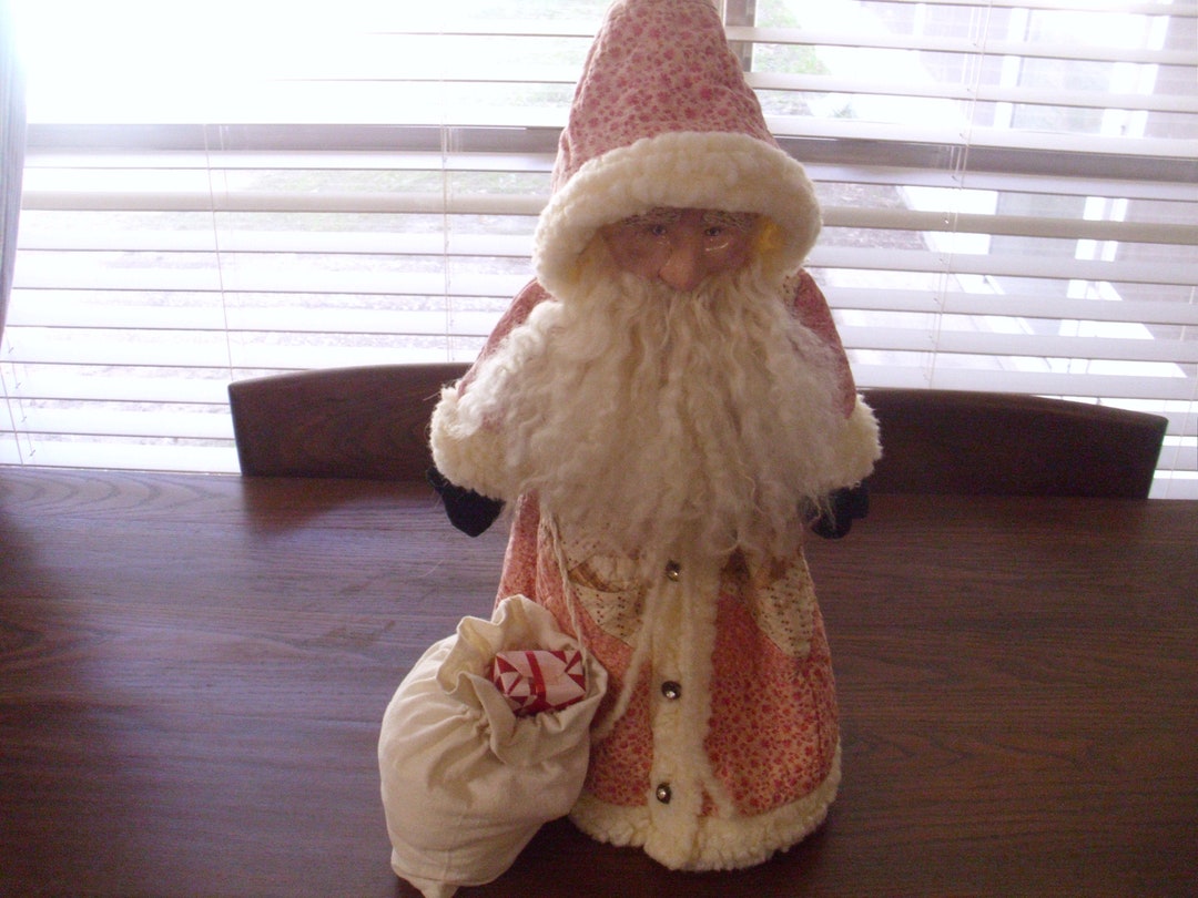 Artist Santa Sculpture, Artist Santa Doll, Folk Art Santa, Primitive ...