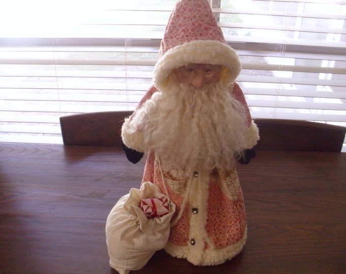 Artist Santa Sculpture, Artist Santa Doll, Folk Art Santa, Primitive ...