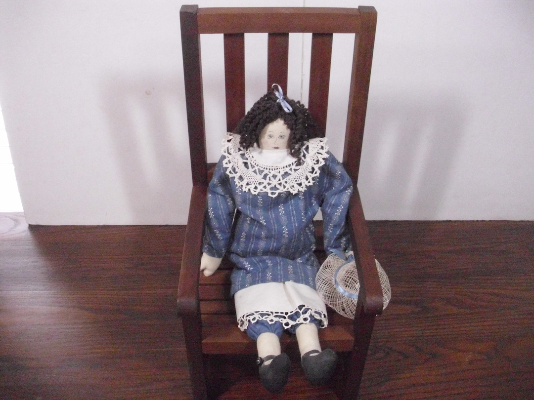 Handcrafted Doll Chair, Wood Doll Chair, Bear Chair, Doll Arm Chair, 18 ...