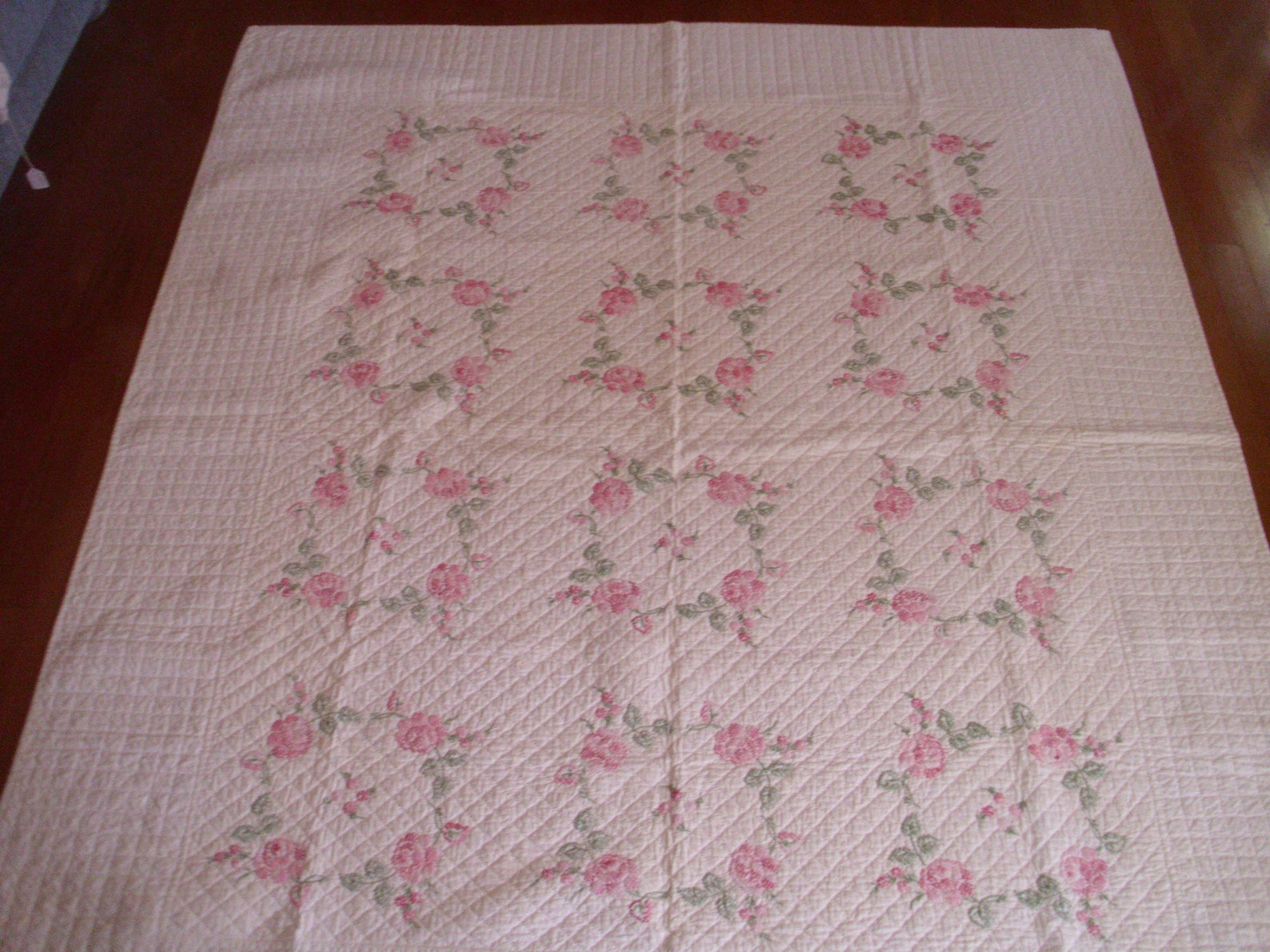 Antique Quilt Rose Cross Stitch Quilt Handmade Quilt Hand - Etsy
