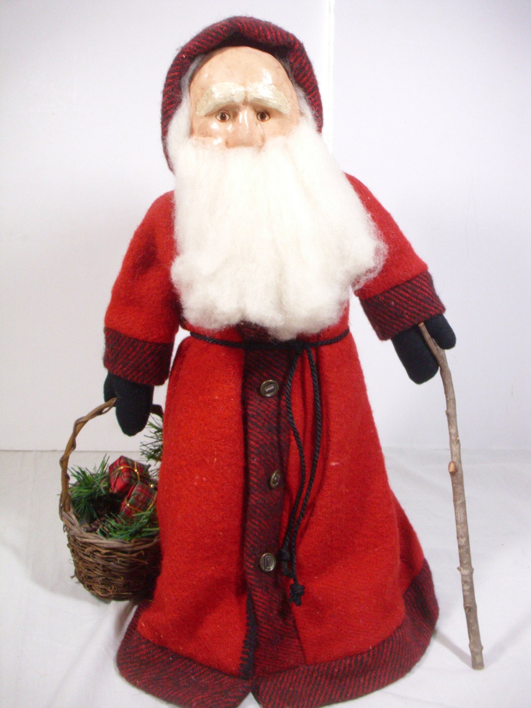 Artist Santa Sculpture Artist Santa Doll Folk Art Santa - Etsy