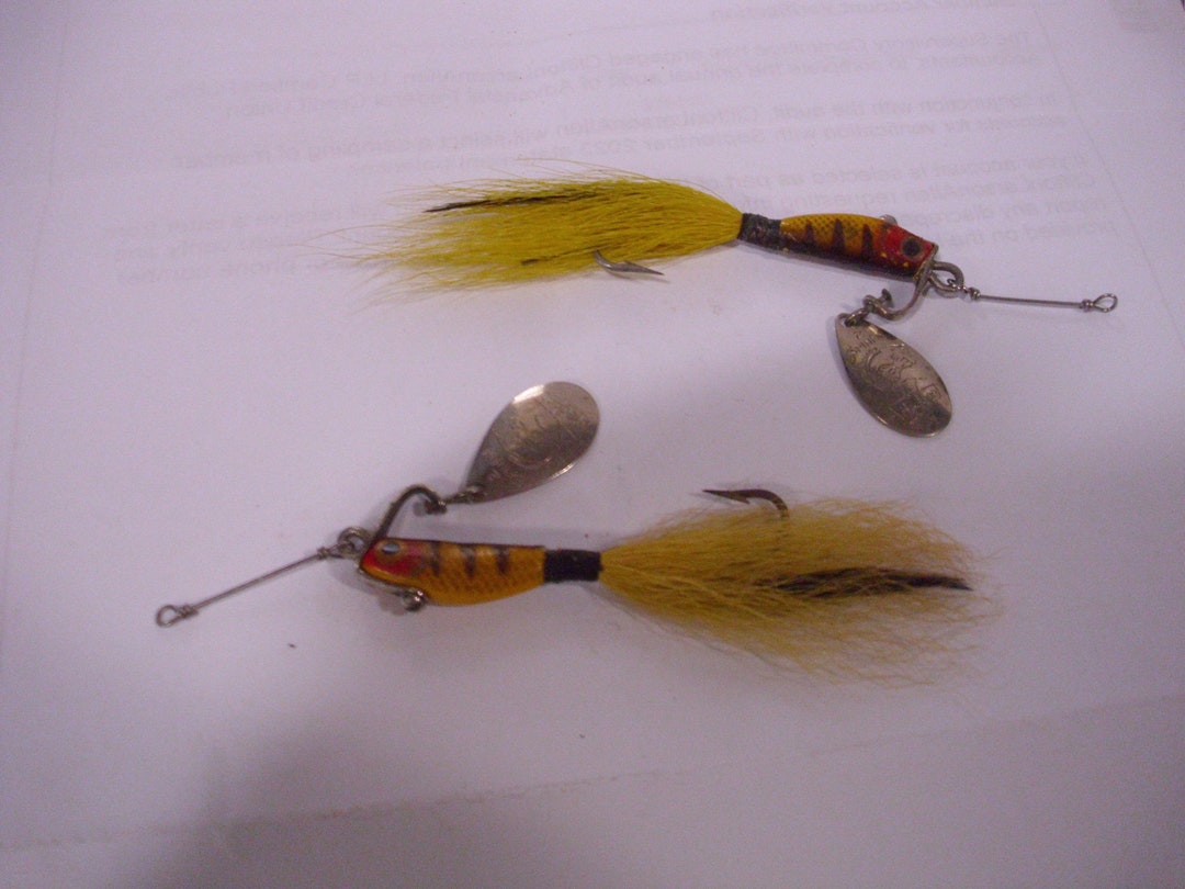 Two Vintage Heddon Spin Fin Lures, Spin Fin Lures Fishing Lure, Fishing ...