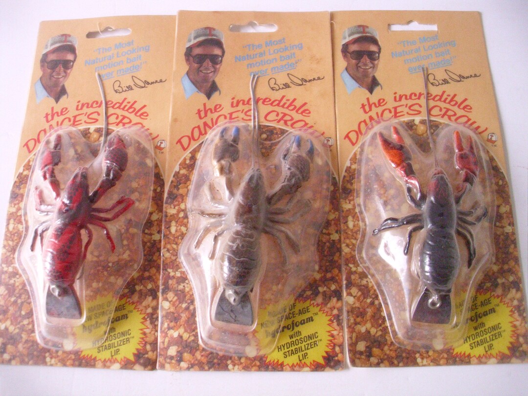 Three Vintage Keeper Bait Co. Fishing Lures, Bill Dance's Craw Lure ...