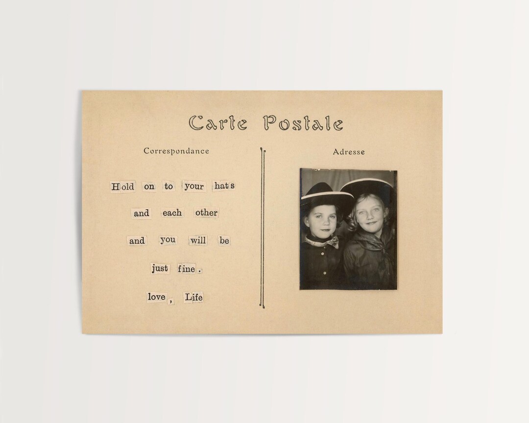 4x6" Postcard of "hold on to Your Hats" From the Imagined Postcard - Etsy
