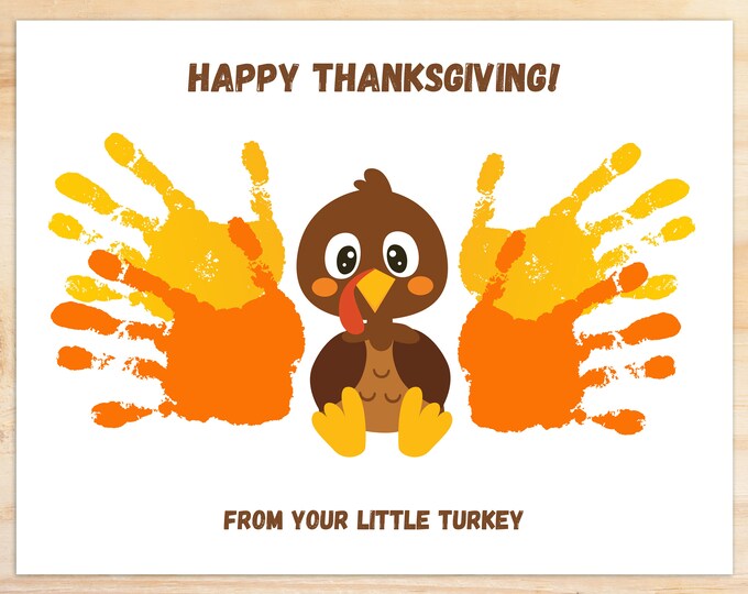 Thanksgiving Handprint Craft Bundle, Thanksgiving Art for Toddlers ...