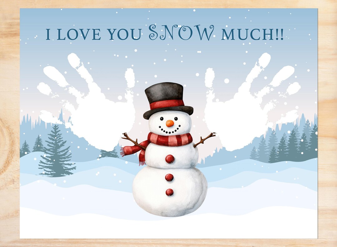 Snowman Handprint Art, Christmas Handprint Craft, Kids Baby Toddler ...