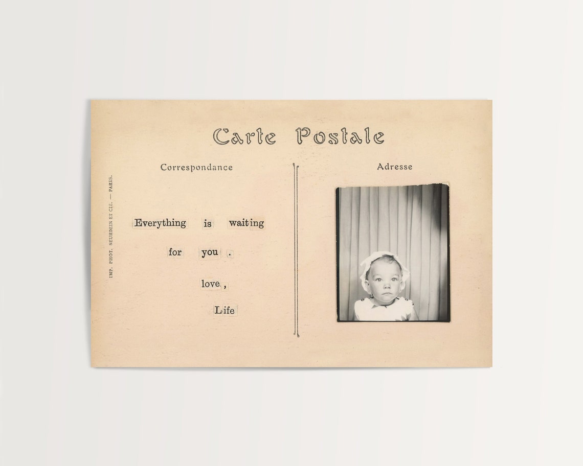4x6" Postcard of "love, Life" From the Imagined Postcard Project - Etsy