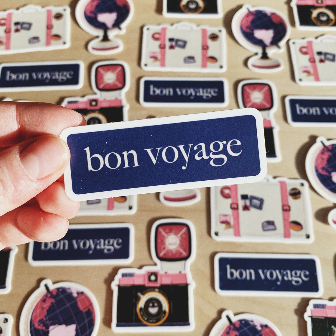 Bon Voyage Vinyl Sticker - Etsy