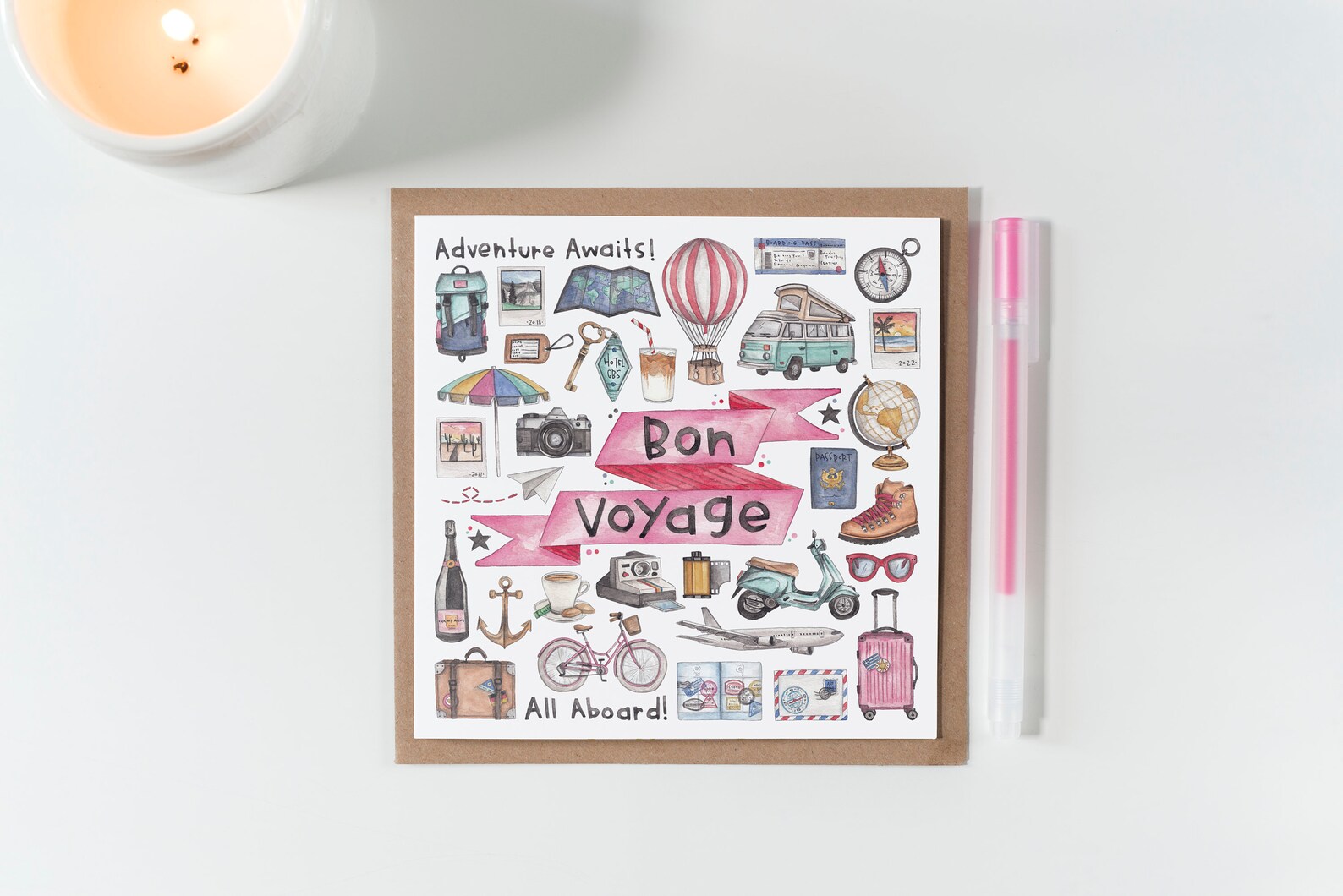 Bon Voyage Card - Etsy
