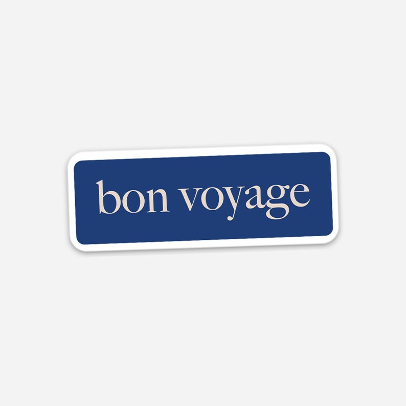 Bon Voyage Vinyl Sticker - Etsy