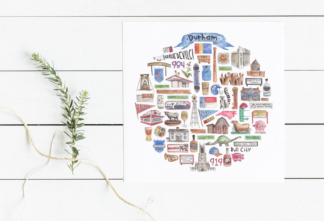 Durham Icon Watercolor Illustration - Etsy