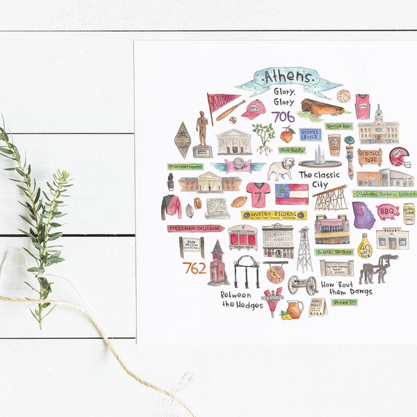 Athens Ga Print - Etsy