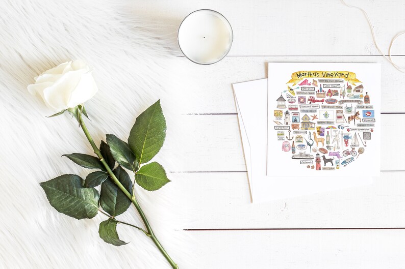 Martha's Vineyard Icon Watercolor Illustration - Etsy