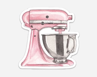 Pink Bakers Gonna Bake Mixer Vinyl Decal Sticker - Etsy