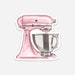 Pink Mixer Vinyl Sticker - Etsy