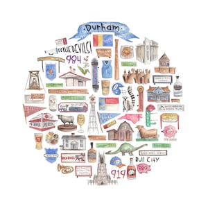Durham Icon Watercolor Illustration - Etsy