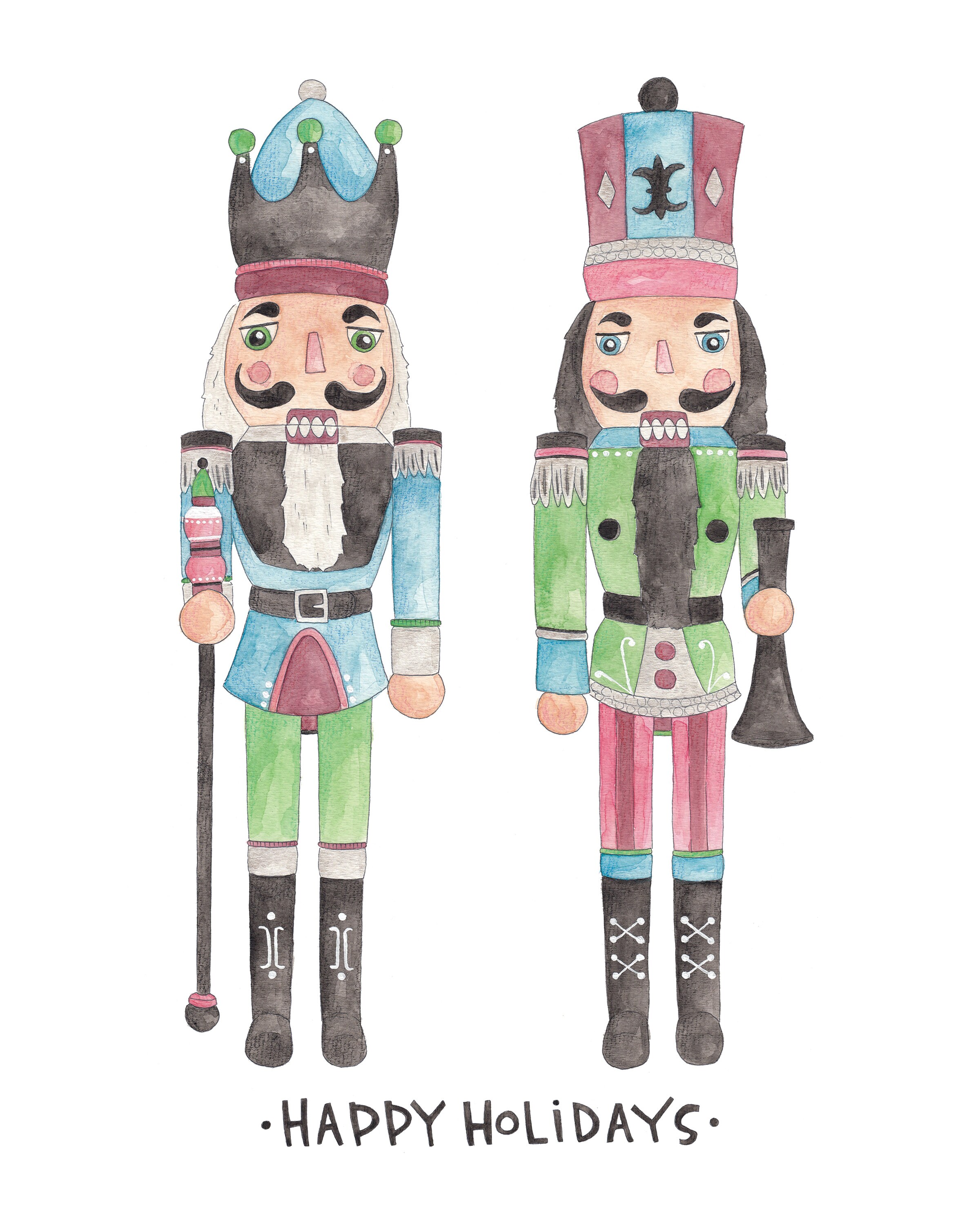 Holiday Nutcracker Watercolor Illustration | Etsy