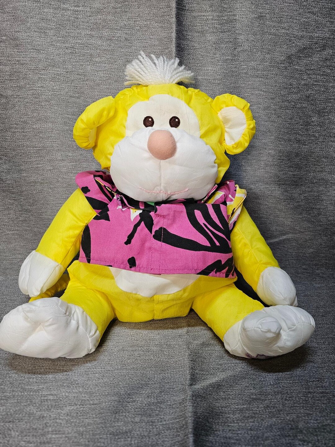 Vtg Fisher Price Puffalump Wild Thing Monkey 18 Plush 1987 Pink ...