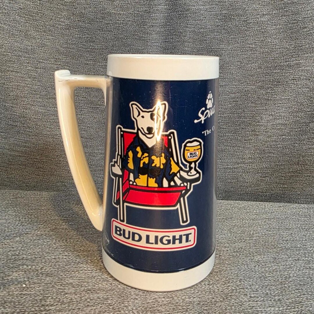Spuds Mackenzie Bud Light Original Party Animal Thermo Serv Plastic ...
