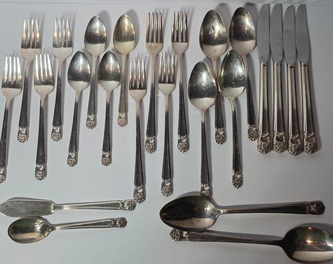 1847 Rogers Bros IS Eternally Yours Silverplate Flatware Set 42pc ...