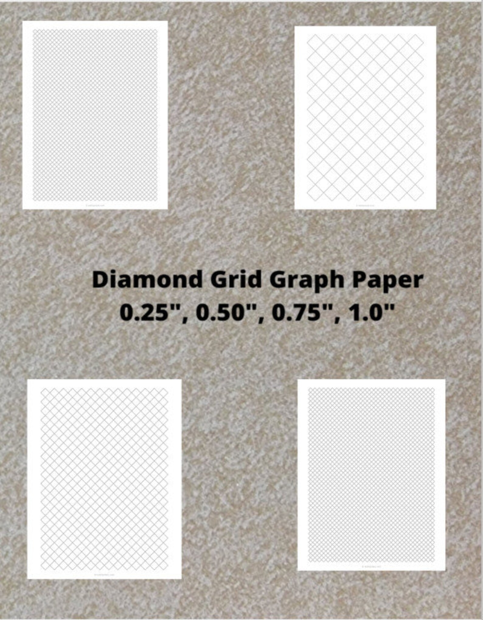 Diamond Grid Graph Paper Diamond Graph Notebook | Etsy