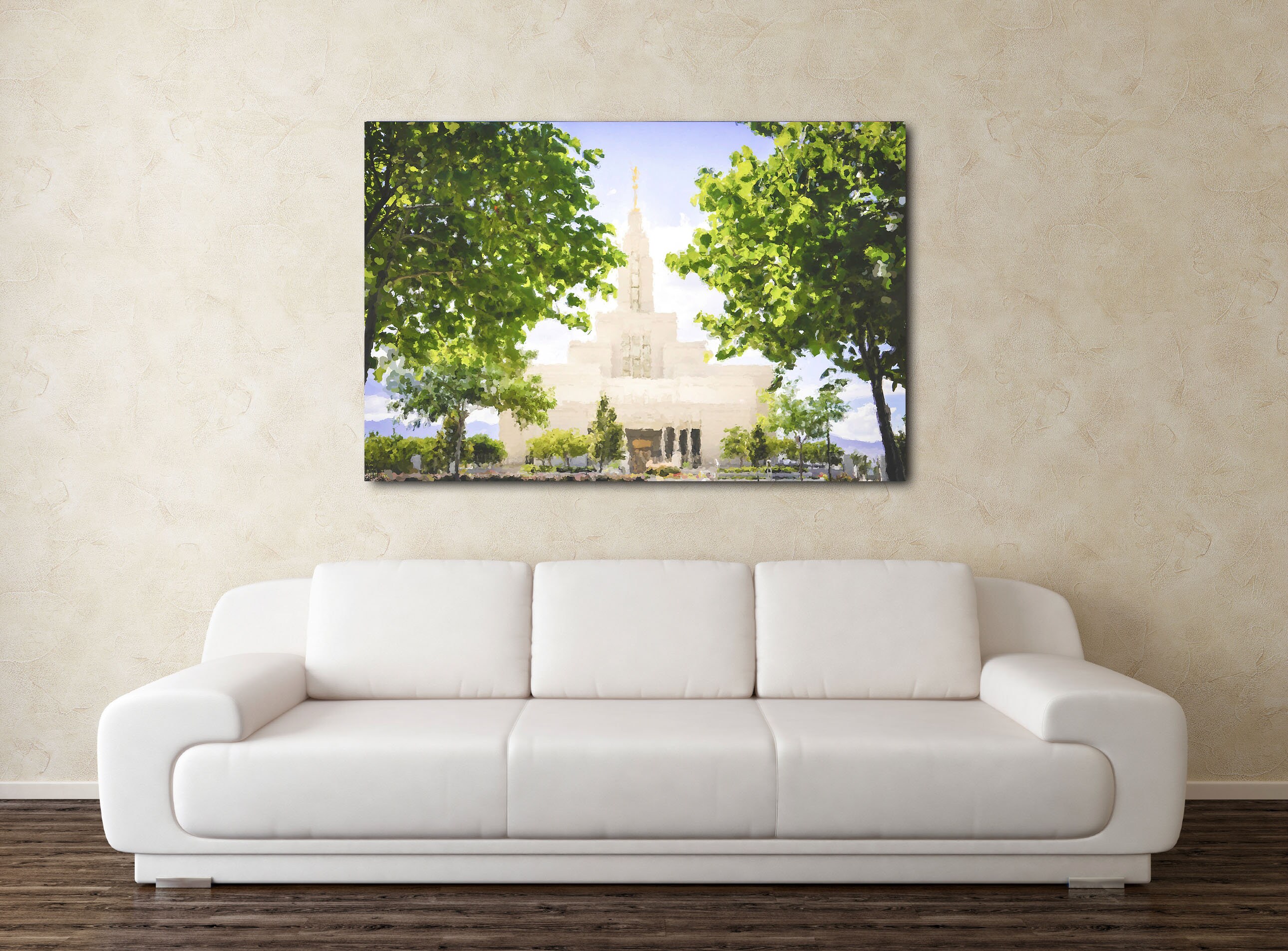 Digital Painting of Draper Utah Temple Impressionist Style - Etsy