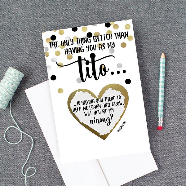 Ninong Ninang Card - Etsy