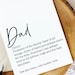 Definition of Dad Card, Sentimental Card for Dad, Thank You, Birthday ...