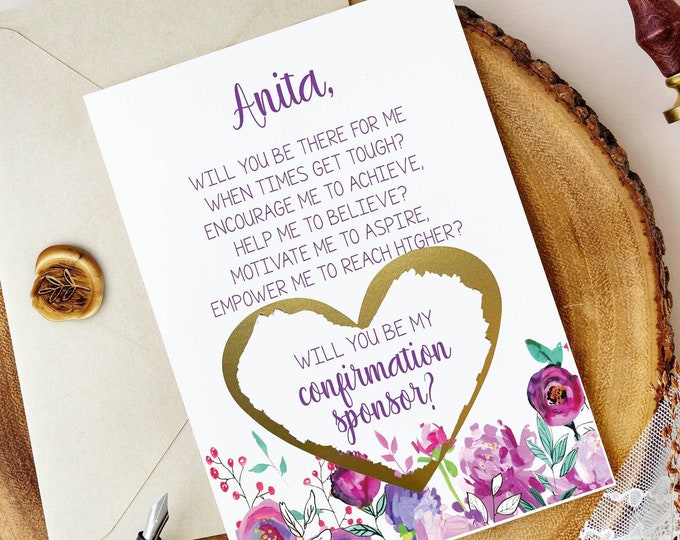 Confirmation Sponsor Proposal Scratch off Card Cousin the - Etsy