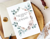 Will You Be My Bridesmaid Proposal Card for Cousin the Only | Etsy