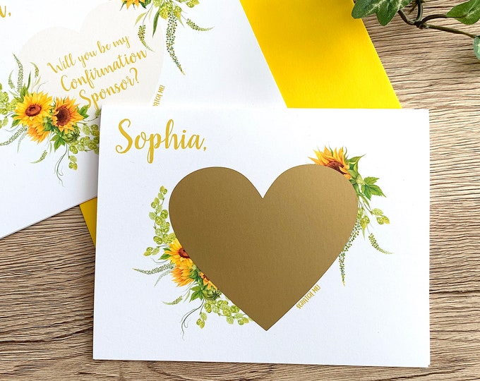 Confirmation Sponsor Proposal Scratch off Card Cousin the - Etsy