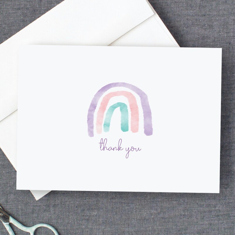 Rainbow Thank You - Etsy