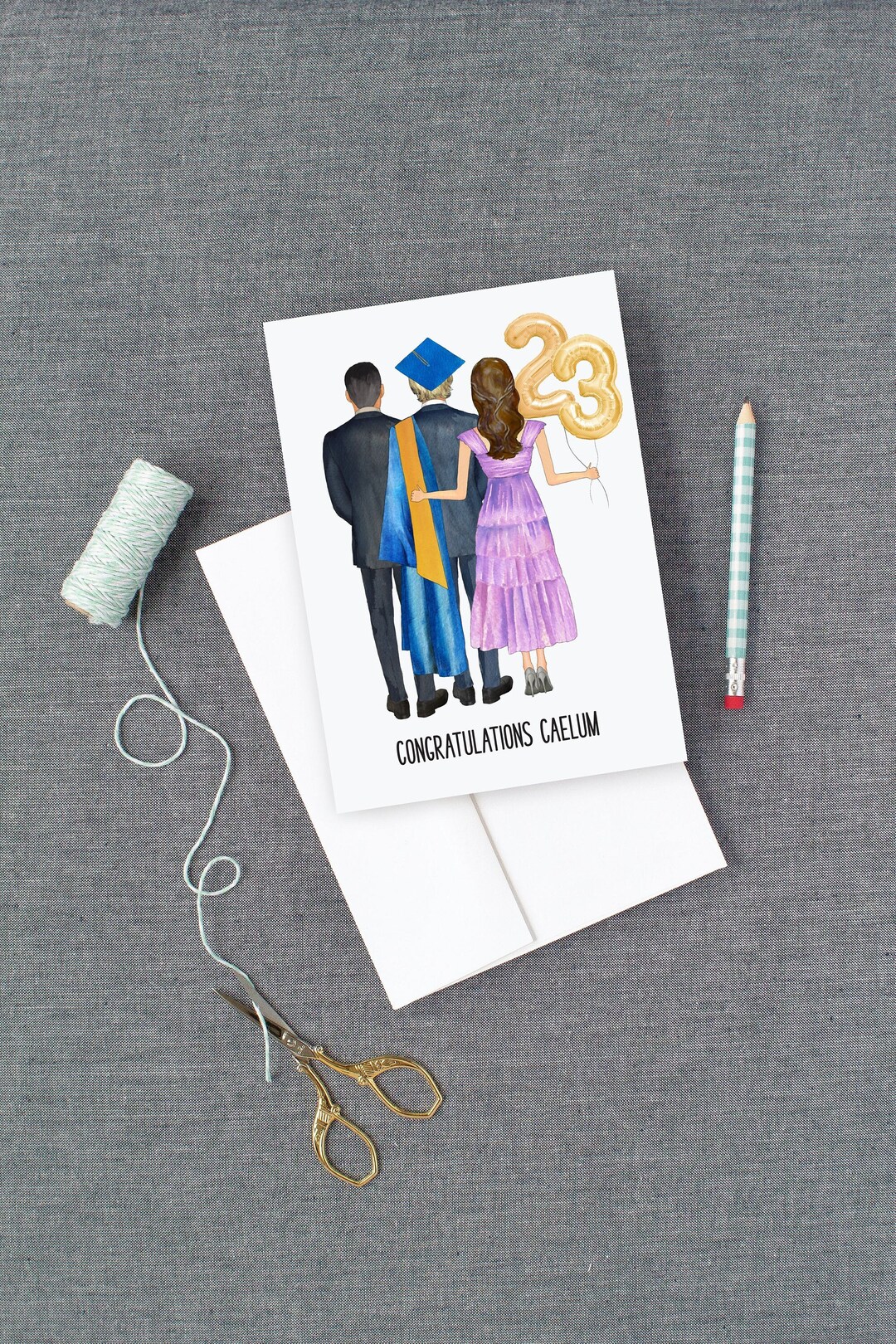 Graduation Card From Parents Mom Dad Custom Card for Senior - Etsy