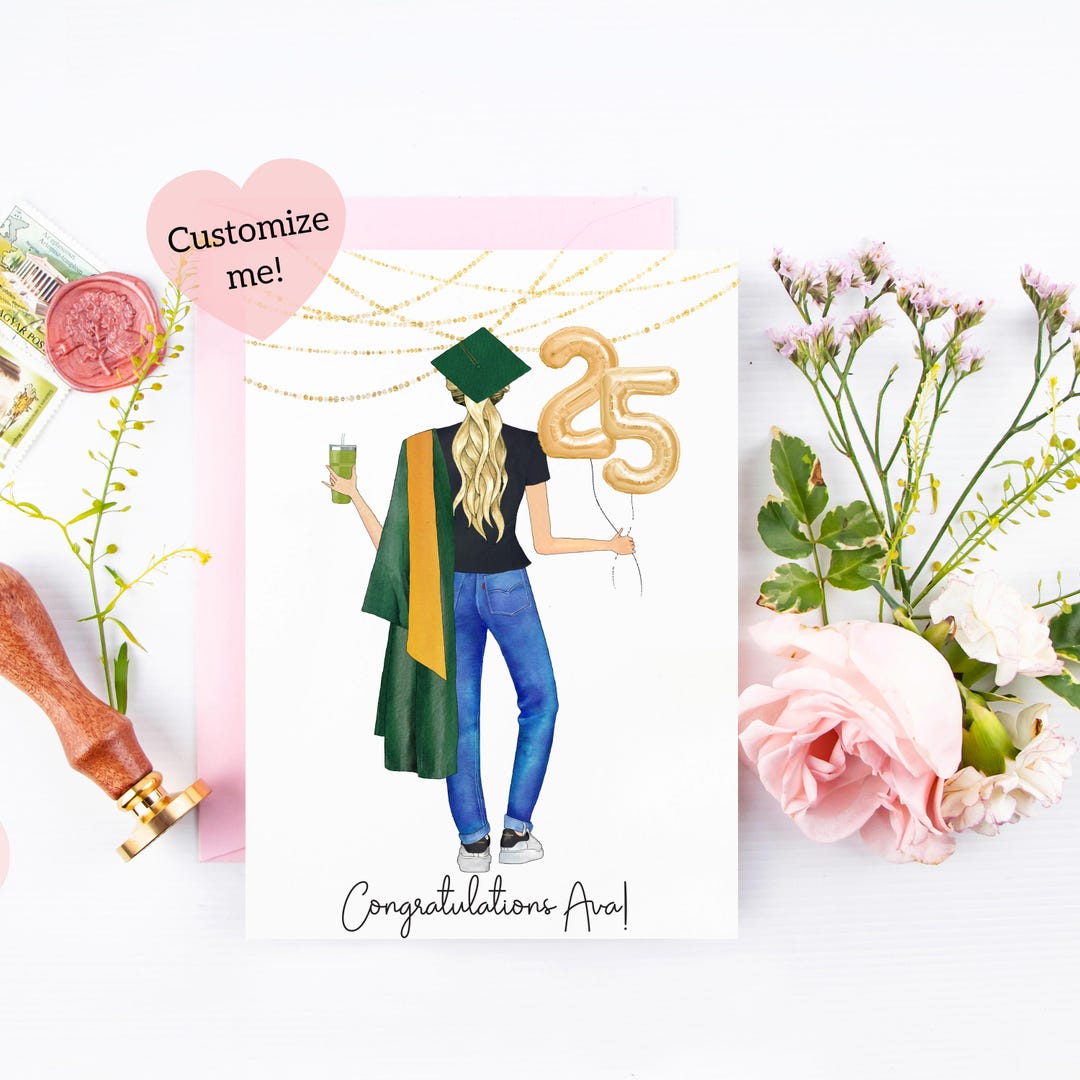 Graduation Card | Custom Card for Senior | Congratulations Graduate ...