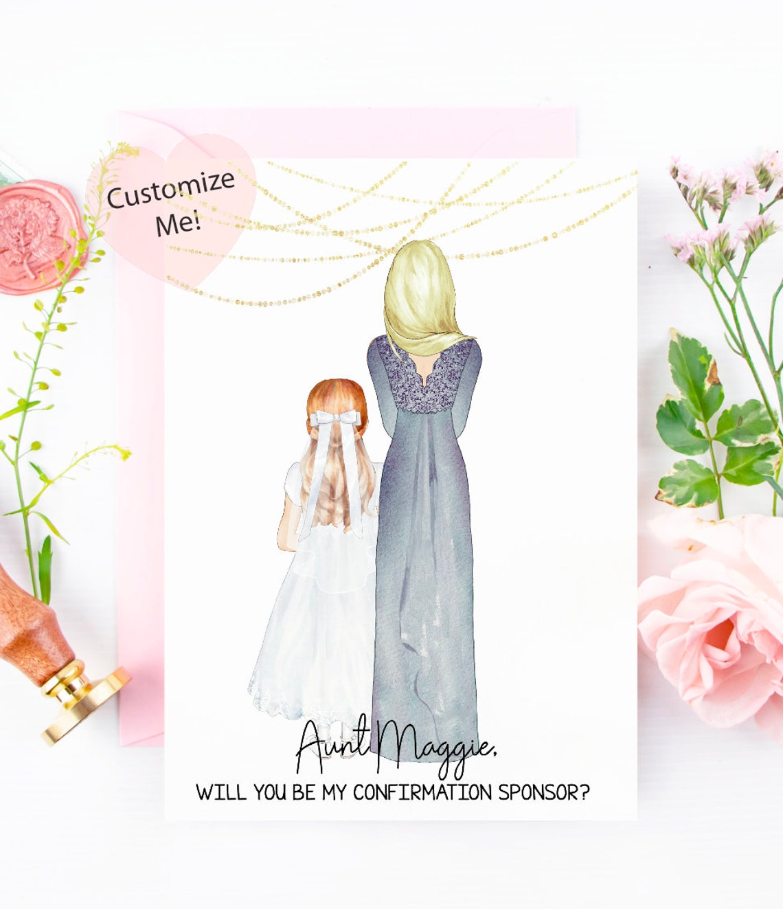 Confirmation Sponsor Proposal Card Custom Will You Be My - Etsy