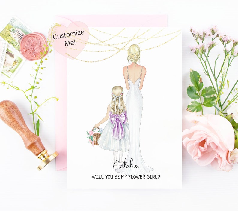 Flower Girl Proposal Card Flower Girl Keepsake Card for | Etsy