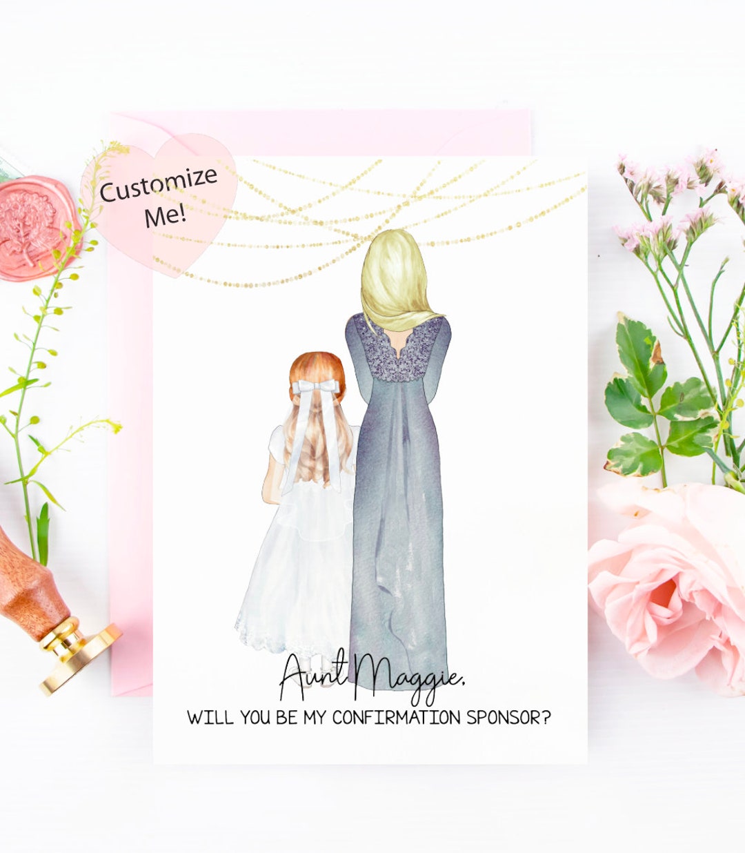 Confirmation Sponsor Proposal Card - Custom Will You Be My Confirmation ...