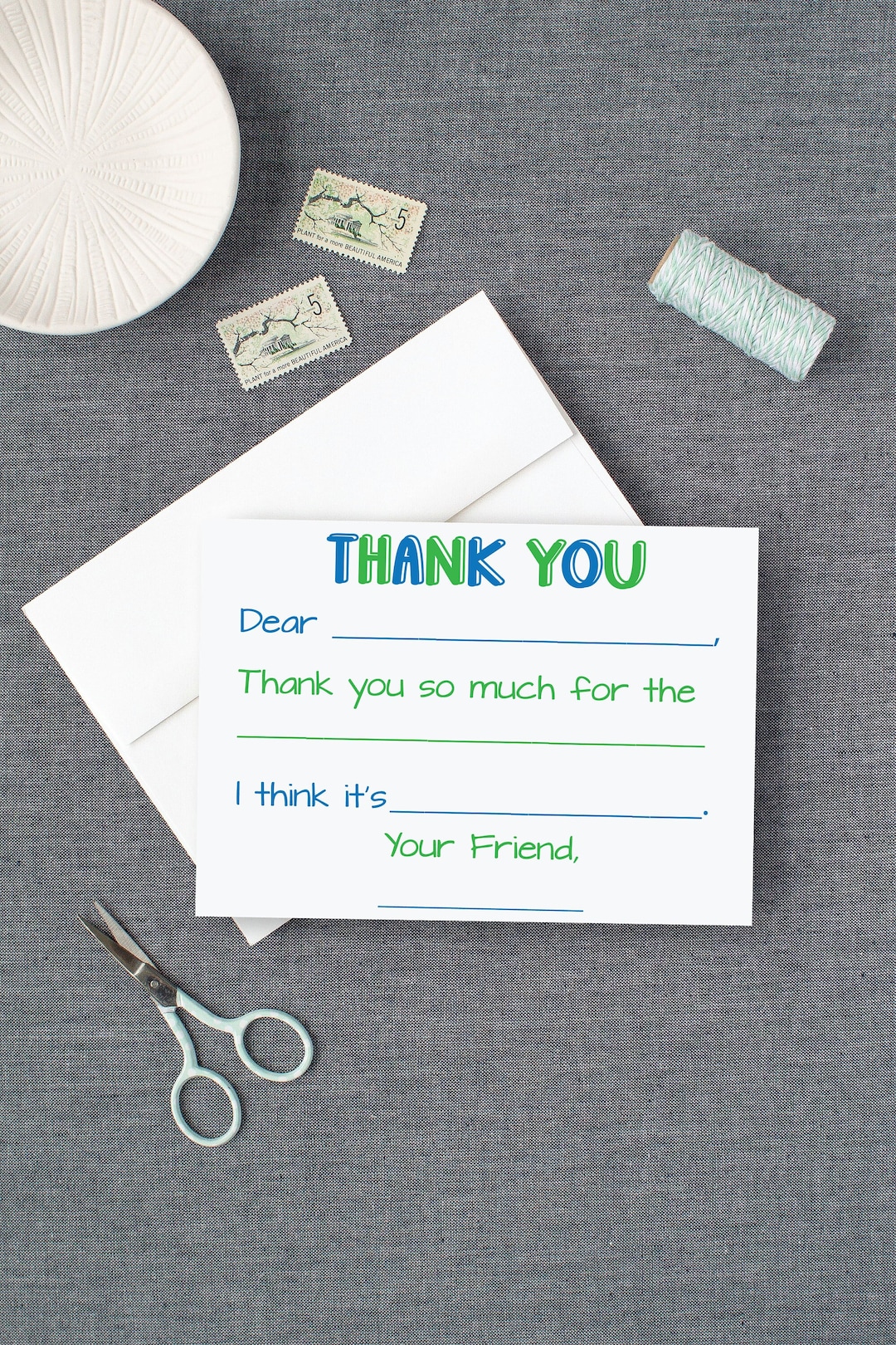 Boys Fill in the Blank Birthday Thank You Cards | Personalized ...