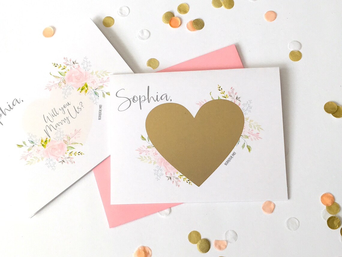 Personalized Will You Marry Us Scratch off Card Wedding - Etsy