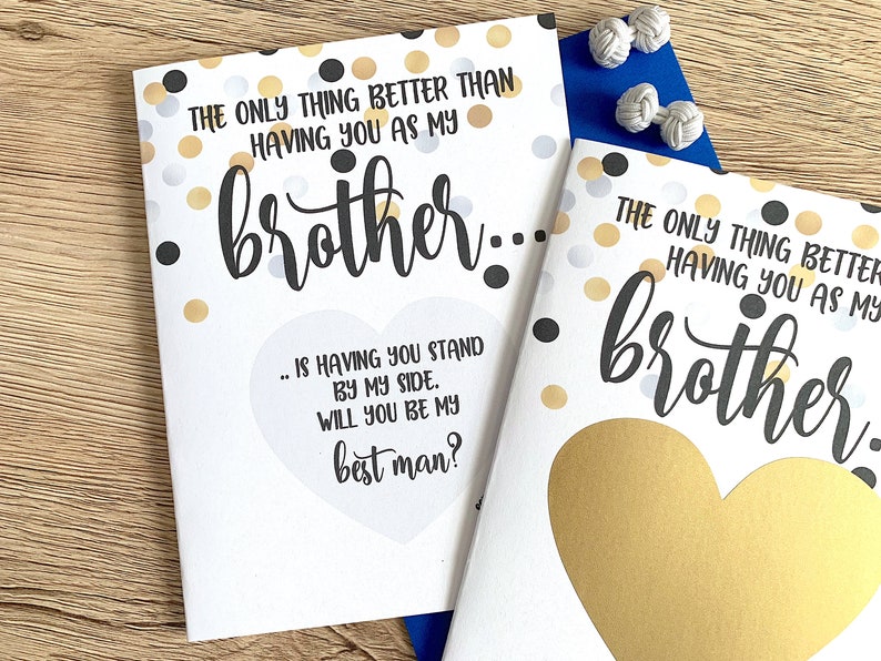 Best Man Proposal for Brother Scratch Off Card The only thing | Etsy