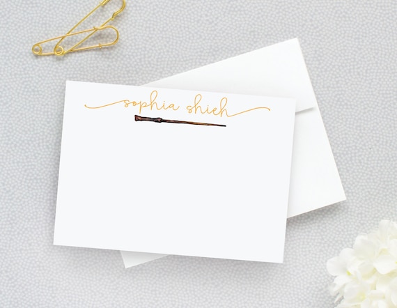 Personalized Kids Stationery Note Cards for Children Wizard - Etsy