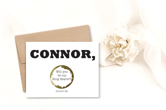 Ring Bearer Asking Card Scratch off Card for Ring Bearer | Etsy